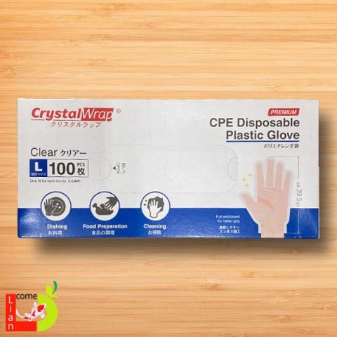 Crystal Wrap CPE Disposable Plastic Glove Large 100Pcs | Supplier of ...